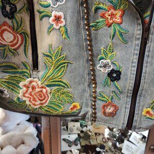 Aratta | Jackets & Coats | Aratta Floral Studed Jean Jacket | Poshmark